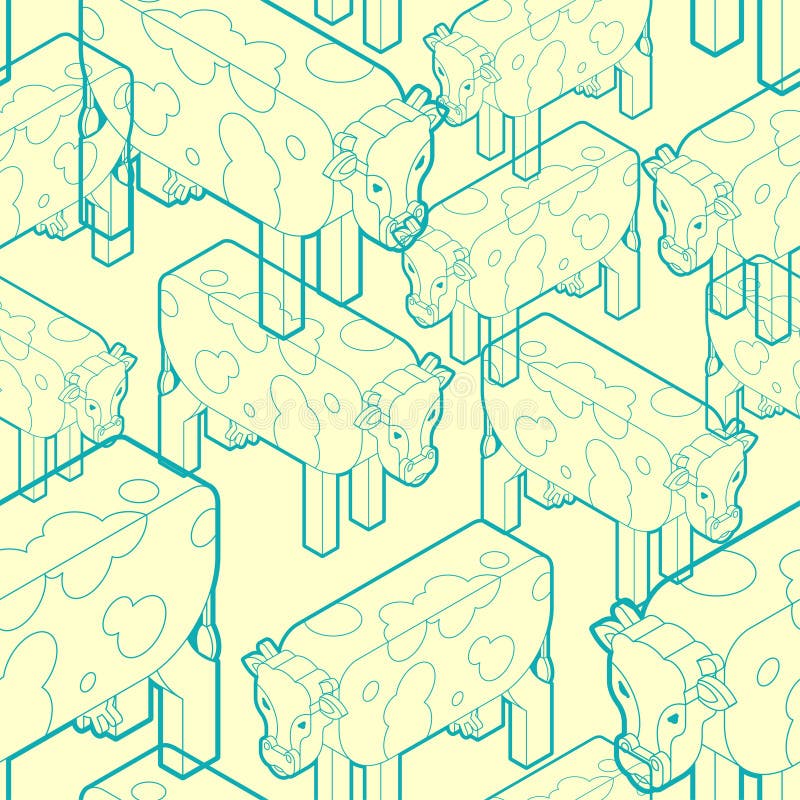 Cow Pattern Seamless. Cows Background Stock Vector - Illustration of ...