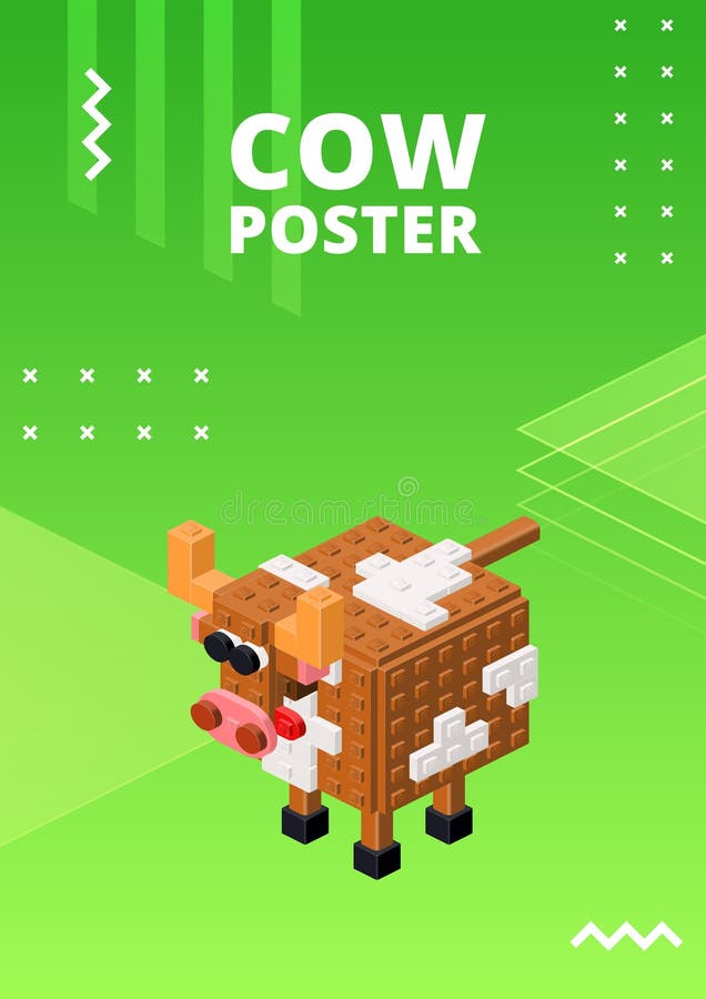 Cow Poster for Print and Design. Vector Illustration. Stock Vector ...