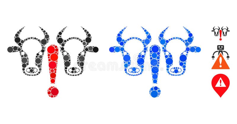 Cow Problem Mosaic Icon of Circles Stock Illustration - Illustration of ...