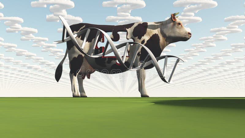 Cow and questions clouds stock illustration. Illustration of farm ...