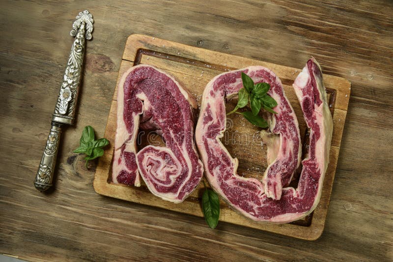 Cow Ribs Presented on the Table, Stock Image - Image of ribs, table ...