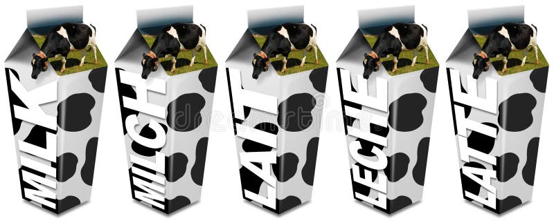Cow s Milk packaging stock illustration. Illustration of lake - 22624795