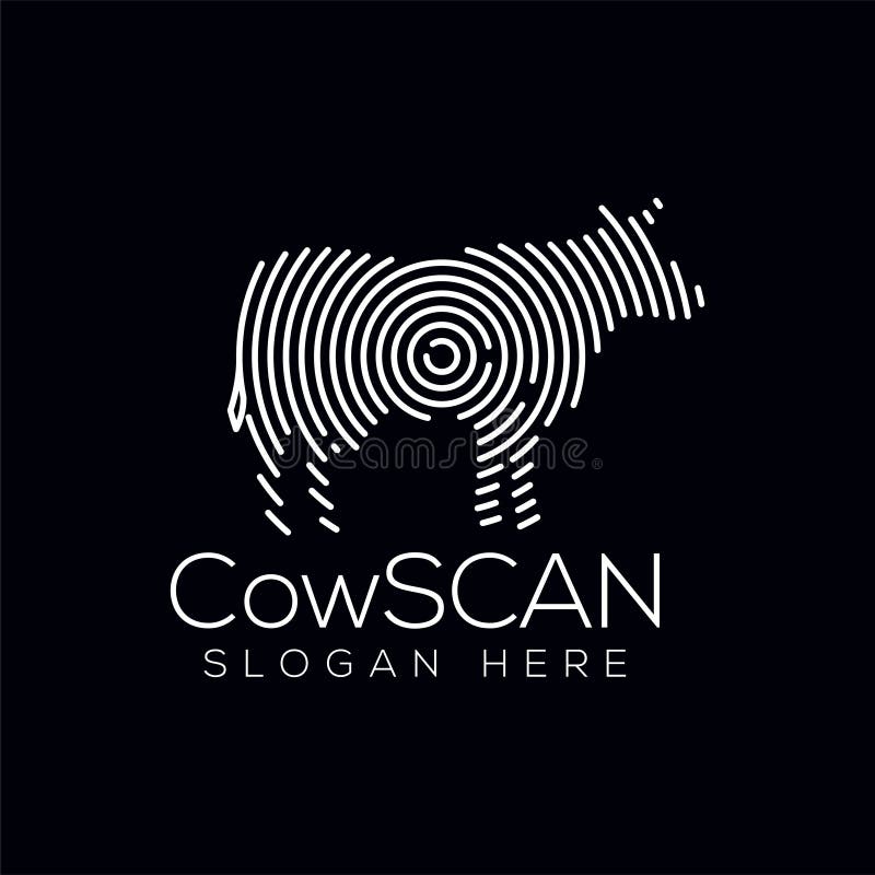 Cow Scan Technology Logo Vector Element. Animal Technology Logo ...