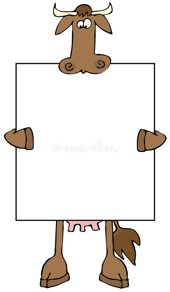 Cow Holding Sign Stock Illustrations – 764 Cow Holding Sign Stock ...