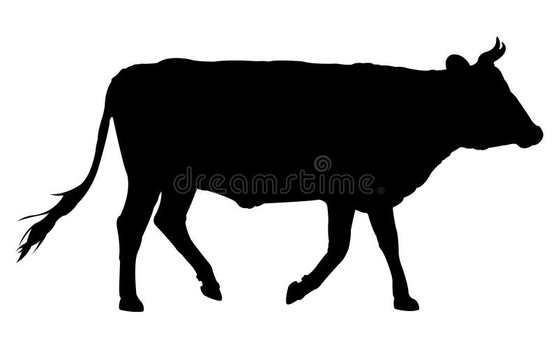 Beef Cow Silhouette Vector