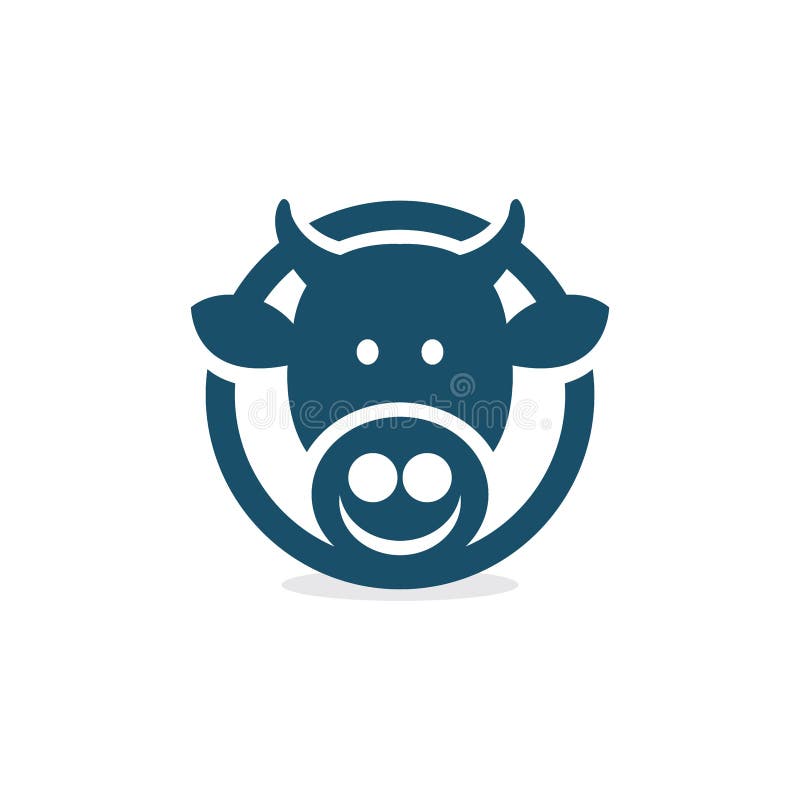 Cow Simple Logo stock vector. Illustration of cartoon - 259142142