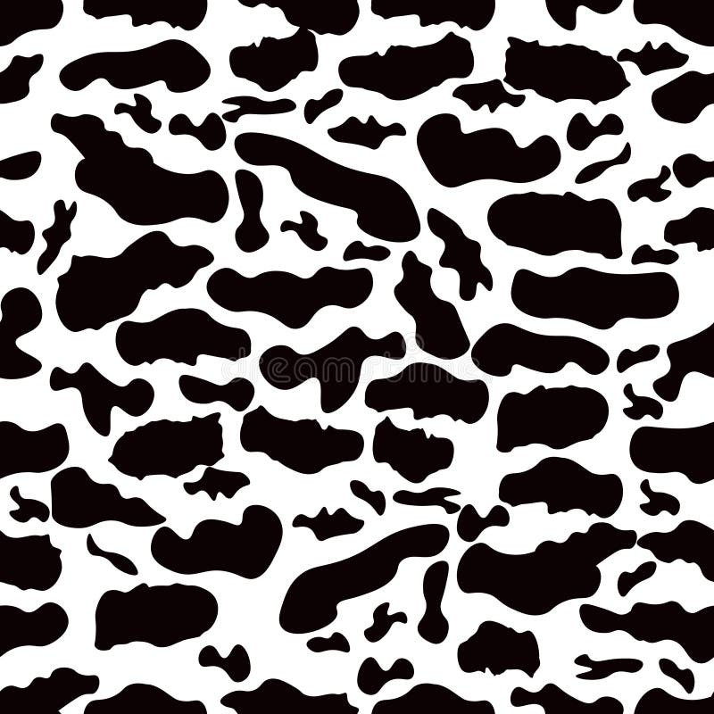 Cow Skin Print Seamless Pattern, Fabric, Tiles, Paper Vector ...
