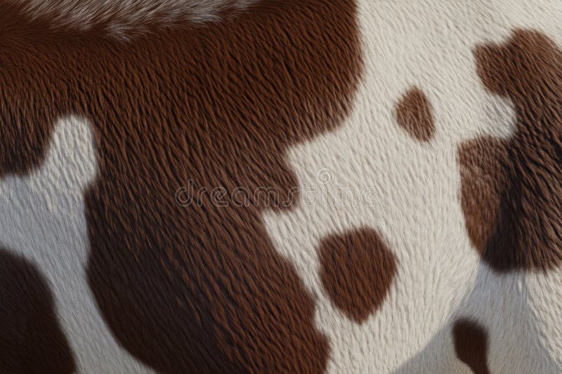 Cow Skin Texture. Close-Up of Cow Skin. Cowhide Texture. Pattern of Cow ...
