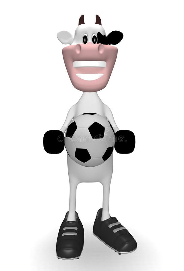 Soccer cow stock vector. Illustration of grass, field - 10439801