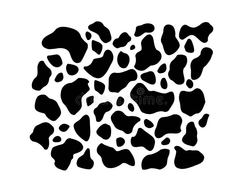 Cow Spots Black Seamless Pattern. Vector Illustration Background ...