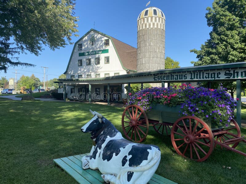 Cow Statue in Front of the Farm Editorial Stock Image - Image of statue ...