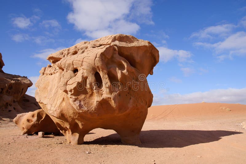 Burdah Arch in Wadi Rum, Jordan. Stock Image - Image of sandstone ...