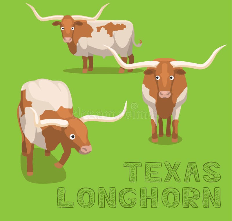 Longhorn standing in grass stock vector. Illustration of standing - 9329996