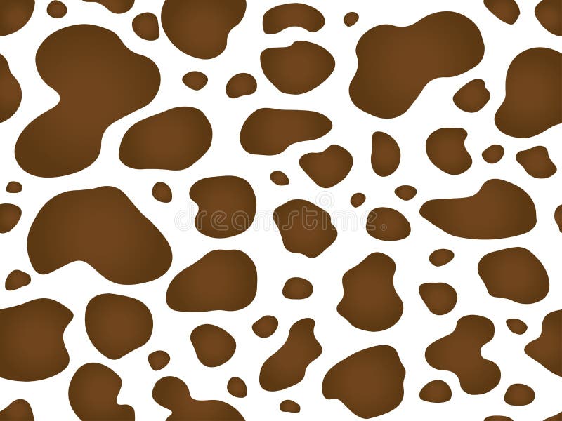 Cow Texture Pattern Repeated Seamless Brown and White Spot Skin Fur ...