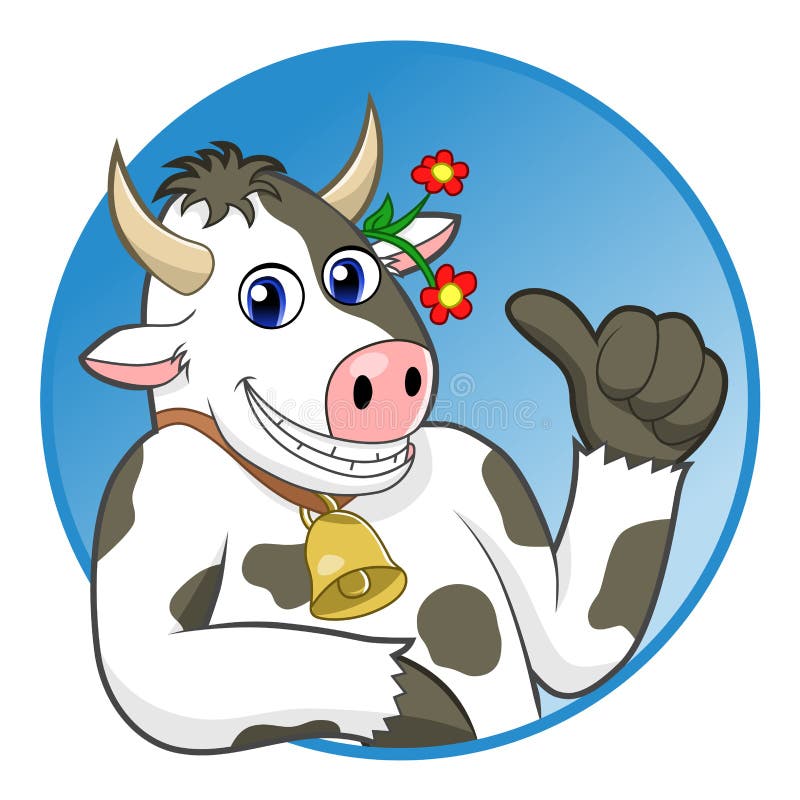Cute Cow Cartoon Thumbs Up Stock Illustrations – 25 Cute Cow Cartoon ...