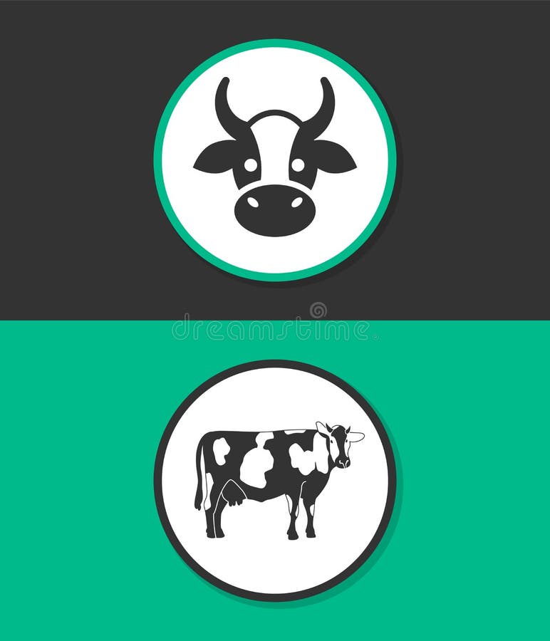 Cow vector icon. stock illustration. Illustration of cattle - 116314689