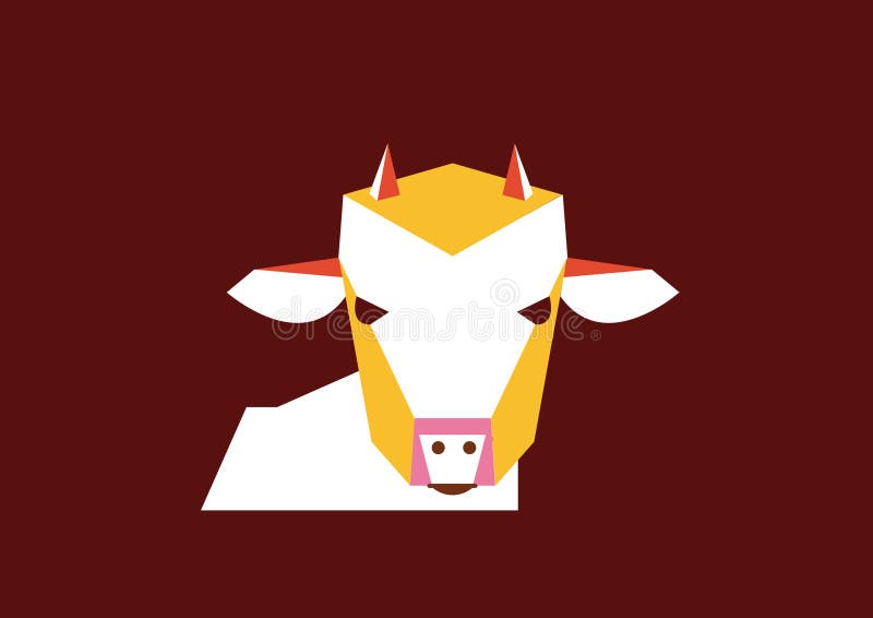 Cow. Vector Illustration Decorative Design Stock Vector - Illustration ...