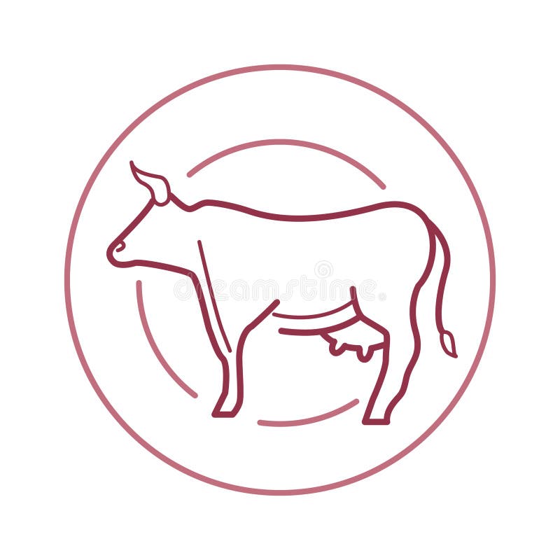 Cow. Vector Illustration Decorative Design Stock Vector - Illustration ...
