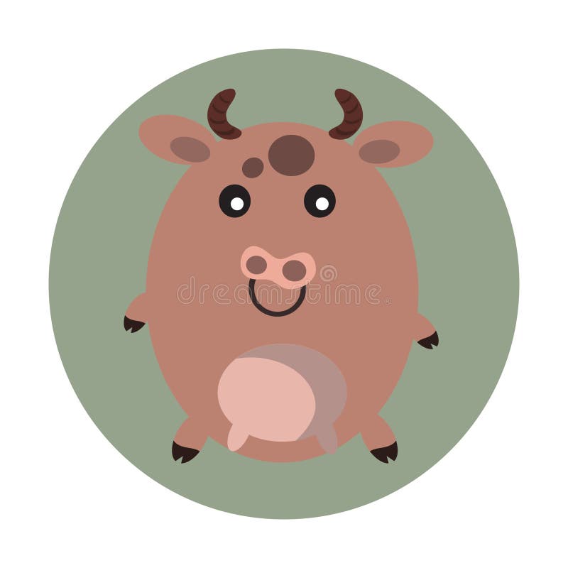 Cow. Vector Illustration Decorative Design Stock Vector - Illustration ...