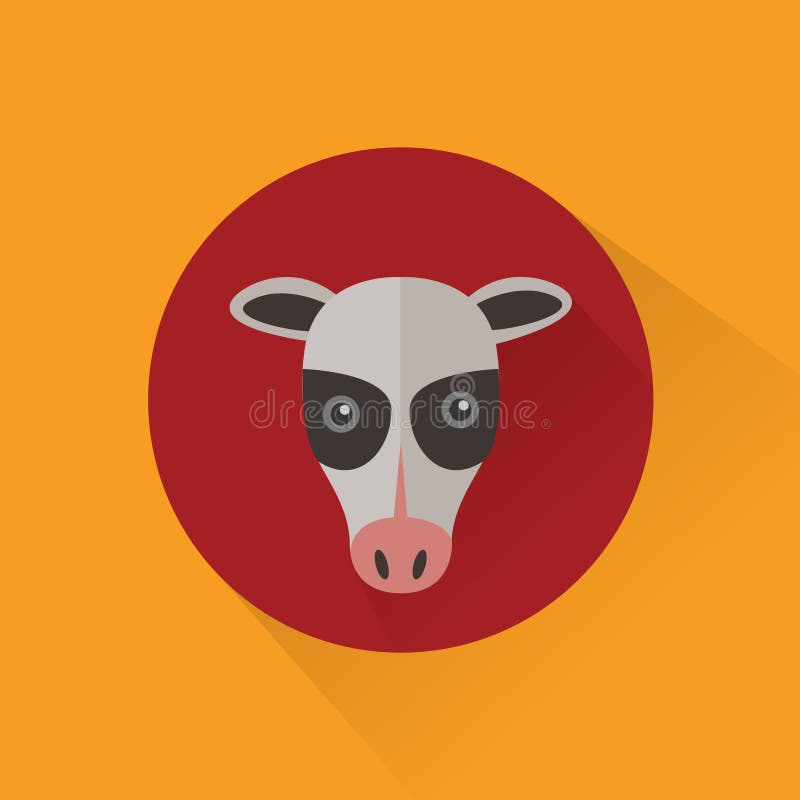 Cow. Vector Illustration Decorative Design Stock Vector - Illustration ...