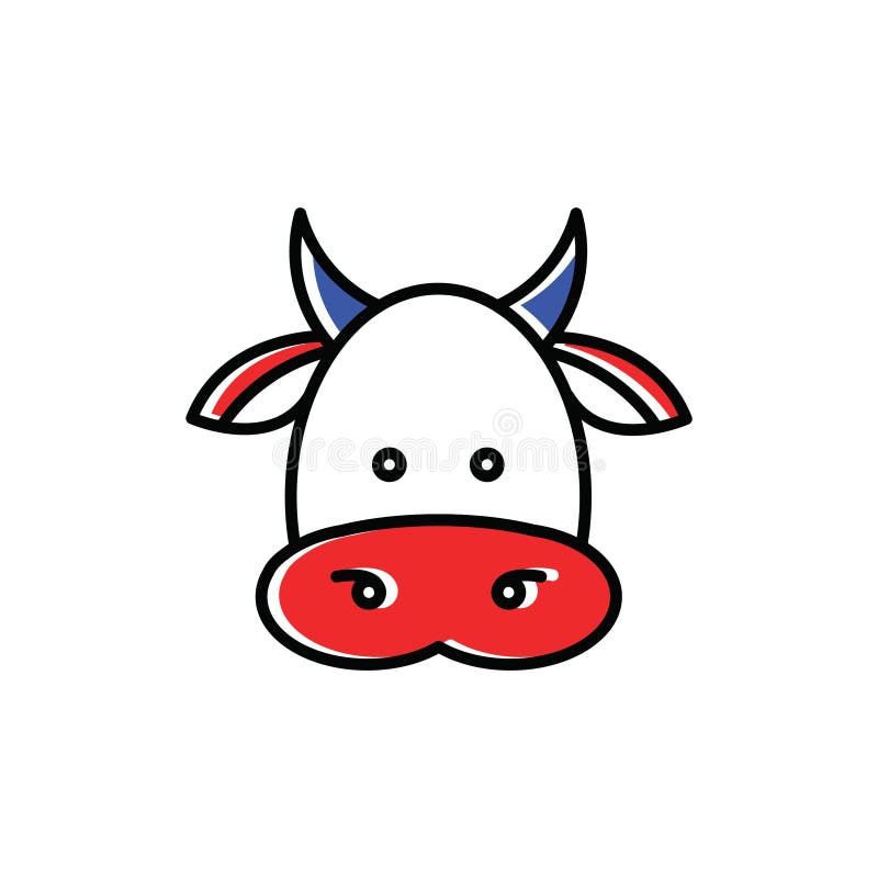 Cow. Vector Illustration Decorative Design Stock Vector - Illustration ...