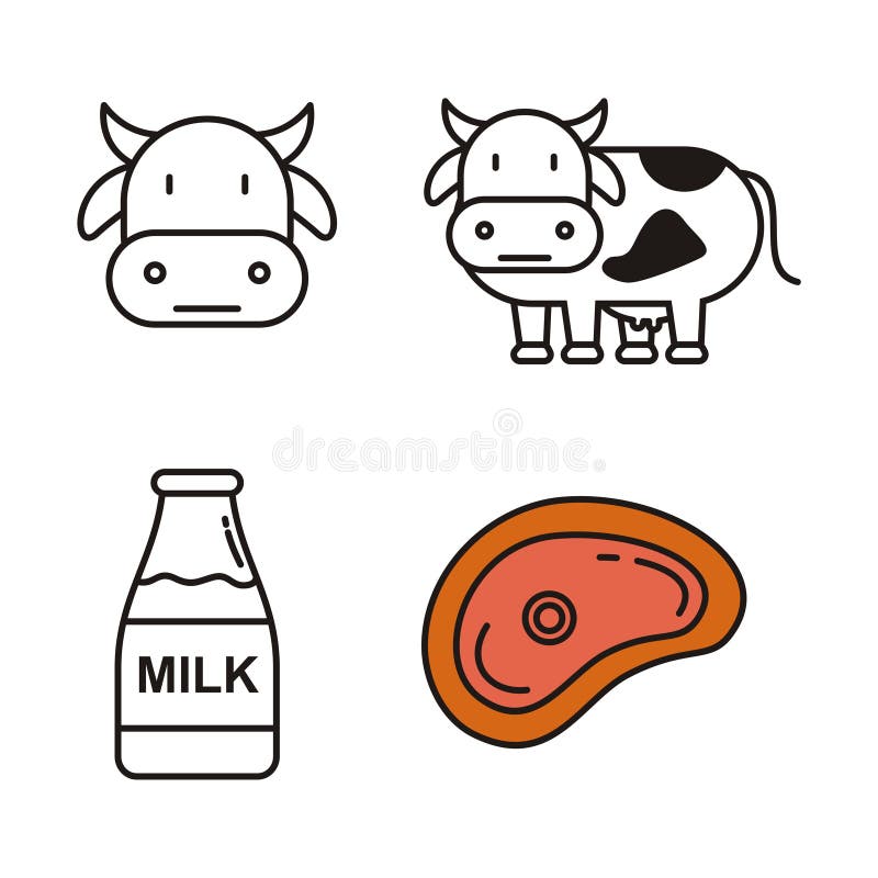 Continuous Line Drawing of Farm, Cow and Calf Stock Vector ... Continuous Line Drawing of Farm, Cow and Calf Stock Vector ...