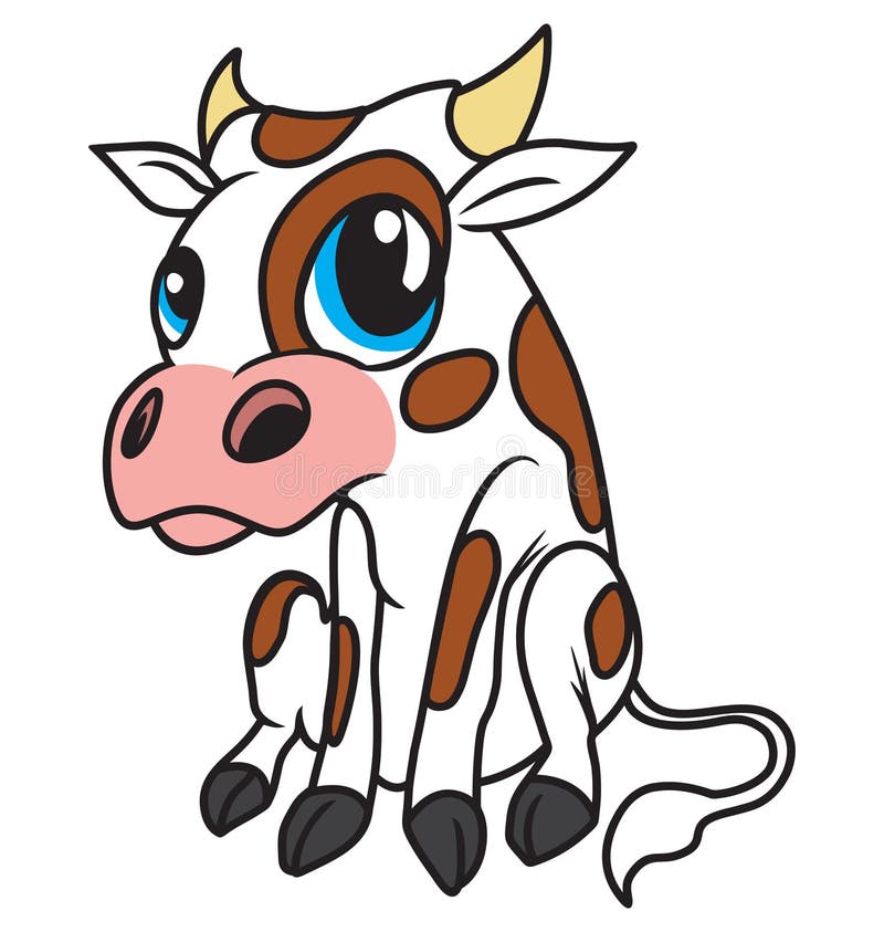 Cow stock illustration. Illustration of drawing, cartoon - 60322238