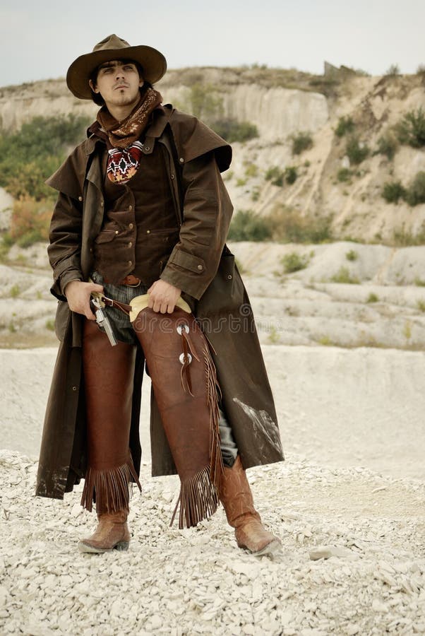 Cowboy stock image. Image of person, texas, cloak, leather - 111586677