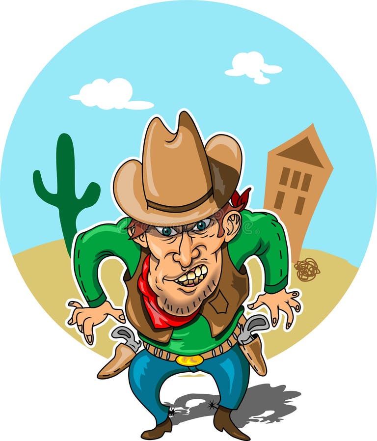Cowboy Ready Draw Stock Illustrations – 32 Cowboy Ready Draw Stock ...