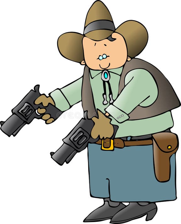 Cowboy Holding Guns Stock Illustrations – 419 Cowboy Holding Guns Stock ...