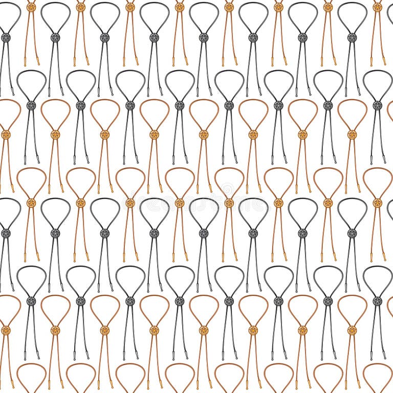 Cowboy Bolo Tie Vector Pattern Background Stock Vector - Illustration ...