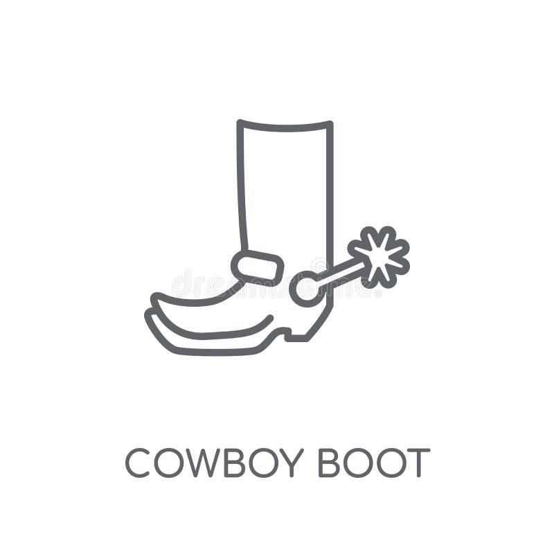 Cowboy Boot Linear Icon. Modern Outline Cowboy Boot Logo Concept Stock ...