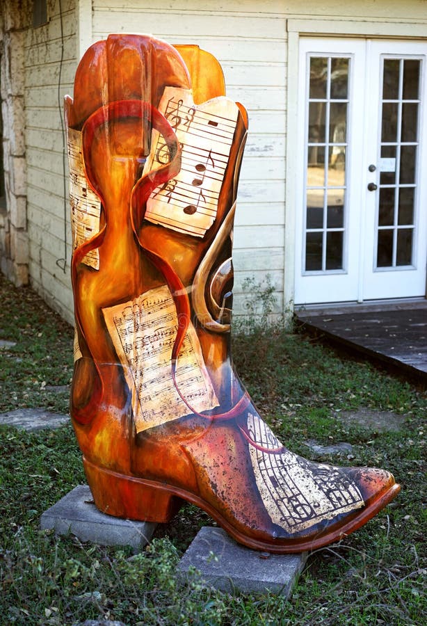 Cowboy Boot with Sheet Music Editorial Photography - Image of notes ...