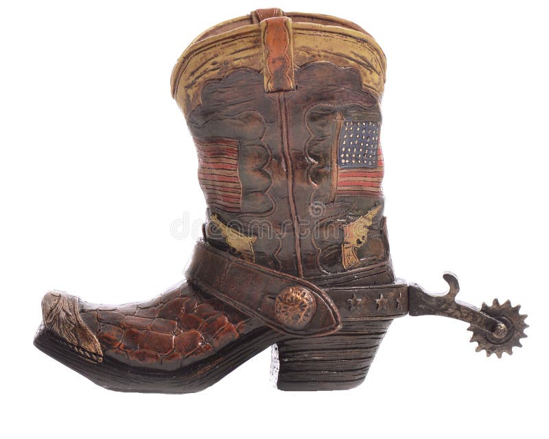 Cowboy Boot with Spur stock photo. Image of little, black - 44333504