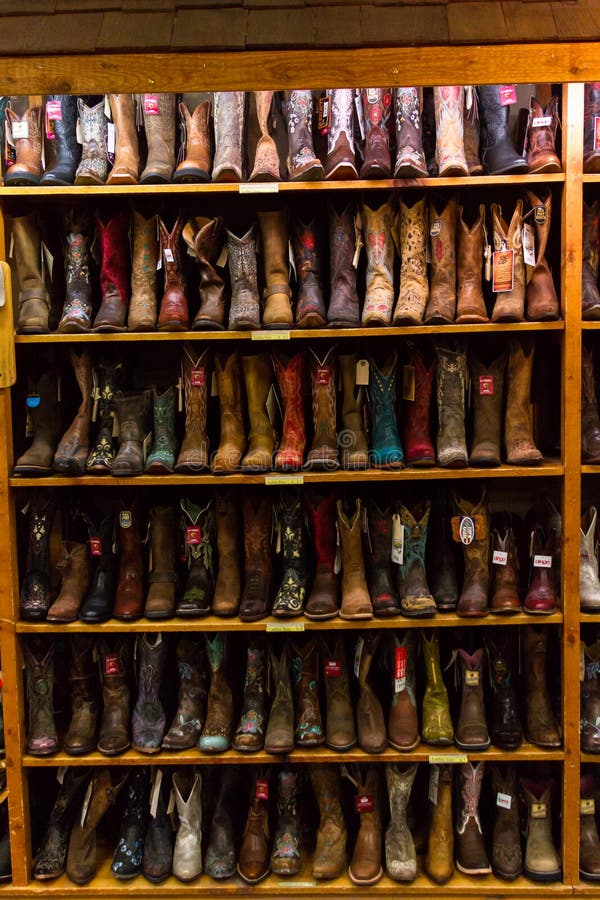 Cowboy boots editorial photo. Image of retail, leather - 283769576