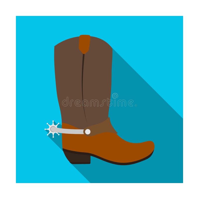 Cowboy Boots Icon in Flat Style Isolated on White Background. Rodeo ...