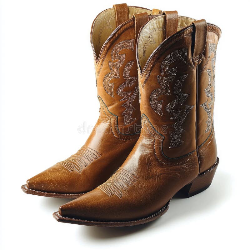 Cowboy Boots Isolated on a White Background Stock Illustration ...