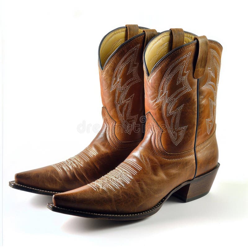 Cowboy Boots Isolated on a White Background Stock Illustration ...