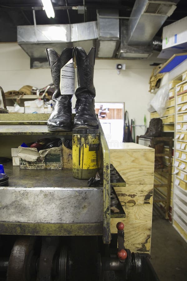 Shoemaker s workshop stock image. Image of shoemaker - 32597873