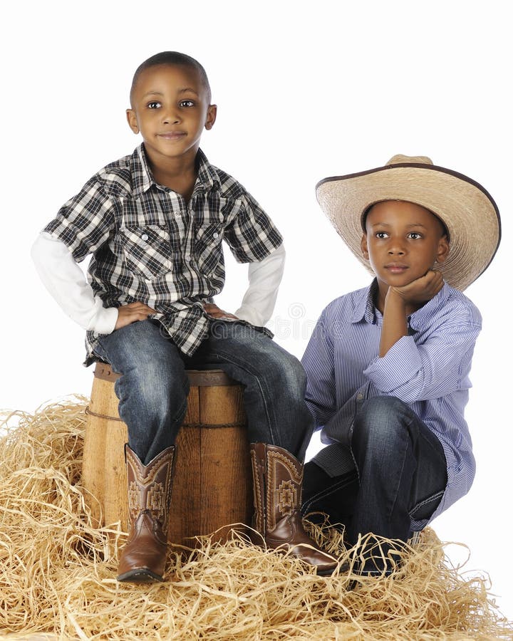 Cowboy Brothers stock foto. Image of knielen, cowboy - 36367248