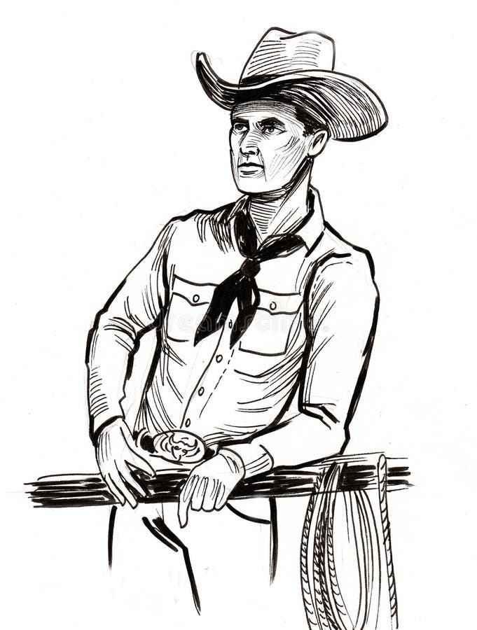 Standing Cowboy Stock Illustrations – 760 Standing Cowboy Stock ...