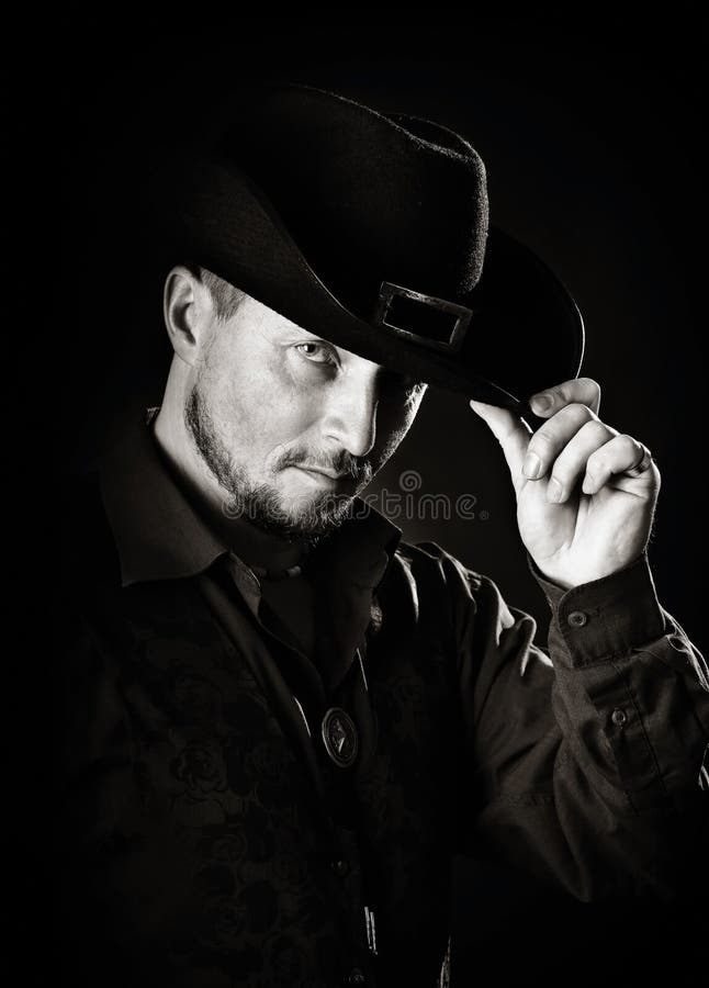 Cowboy stock image. Image of caucasian, culture, monochrome - 52295609