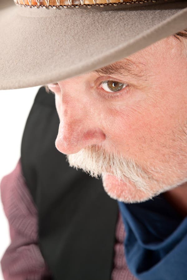 Cowboy closeup stock image. Image of serious, fearless - 14928055