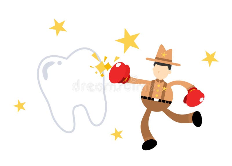 Cowboy Dental Mirror in the Mascot Shape Stock Vector - Illustration of ...