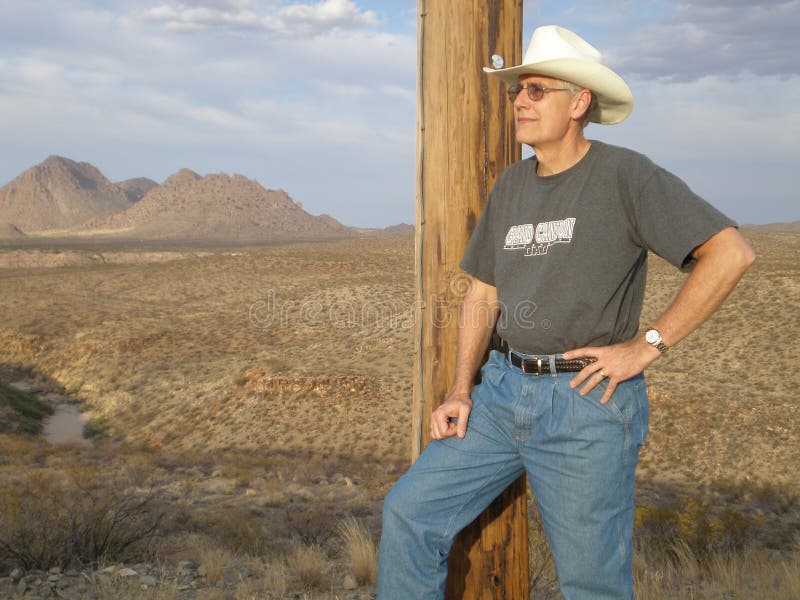 Cowboy in the Desert stock image. Image of mane, animals - 2434349