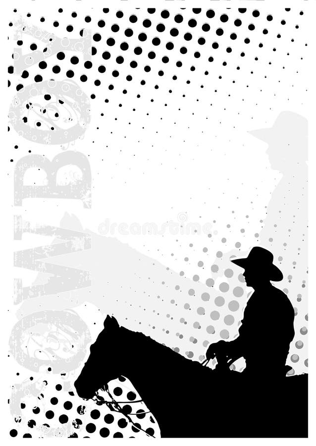 Cowboy poster background stock vector. Illustration of western - 18347618