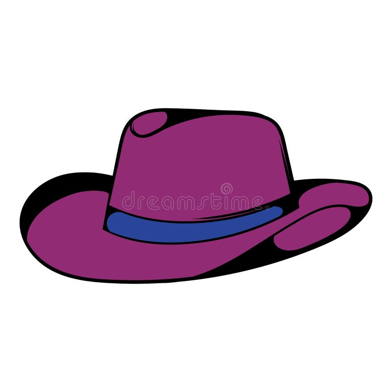 Stetson Cowboy Hat Icon Cartoon Vector. Leather Rodeo Stock Vector ...