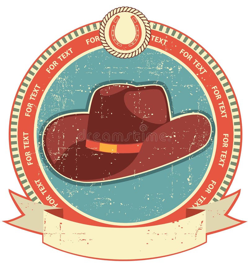 Cowboy Boot Label on Old Paper Stock Vector - Illustration of ornament ...