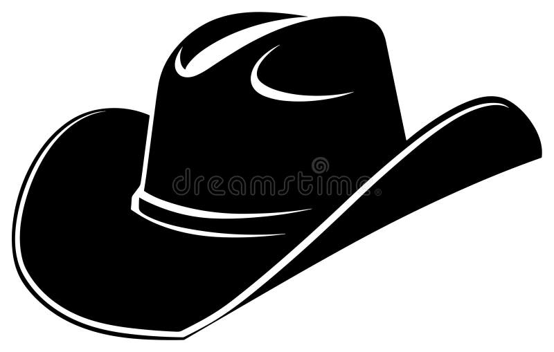Cowboy Hat Logo Design - Silhouette Simple Stock Vector - Illustration ...