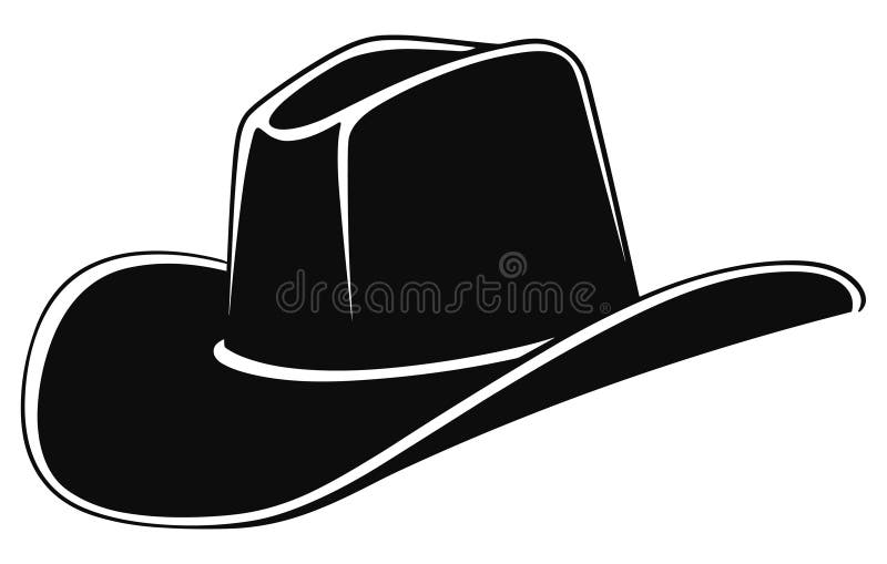 Cowboy Hat Logo Design - Silhouette Simple Stock Vector - Illustration ...